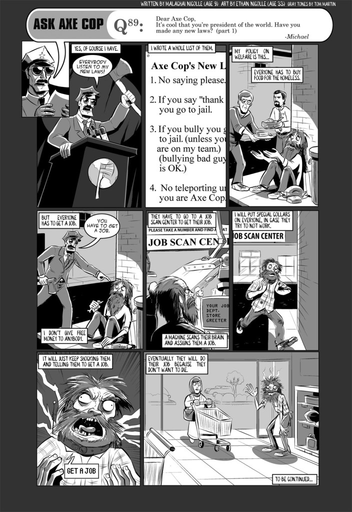 Ask Axe Cop #89 - Law & Order Part 1 - AXE COP